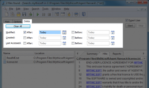 Agent Ransack – Information – Mythicsoft